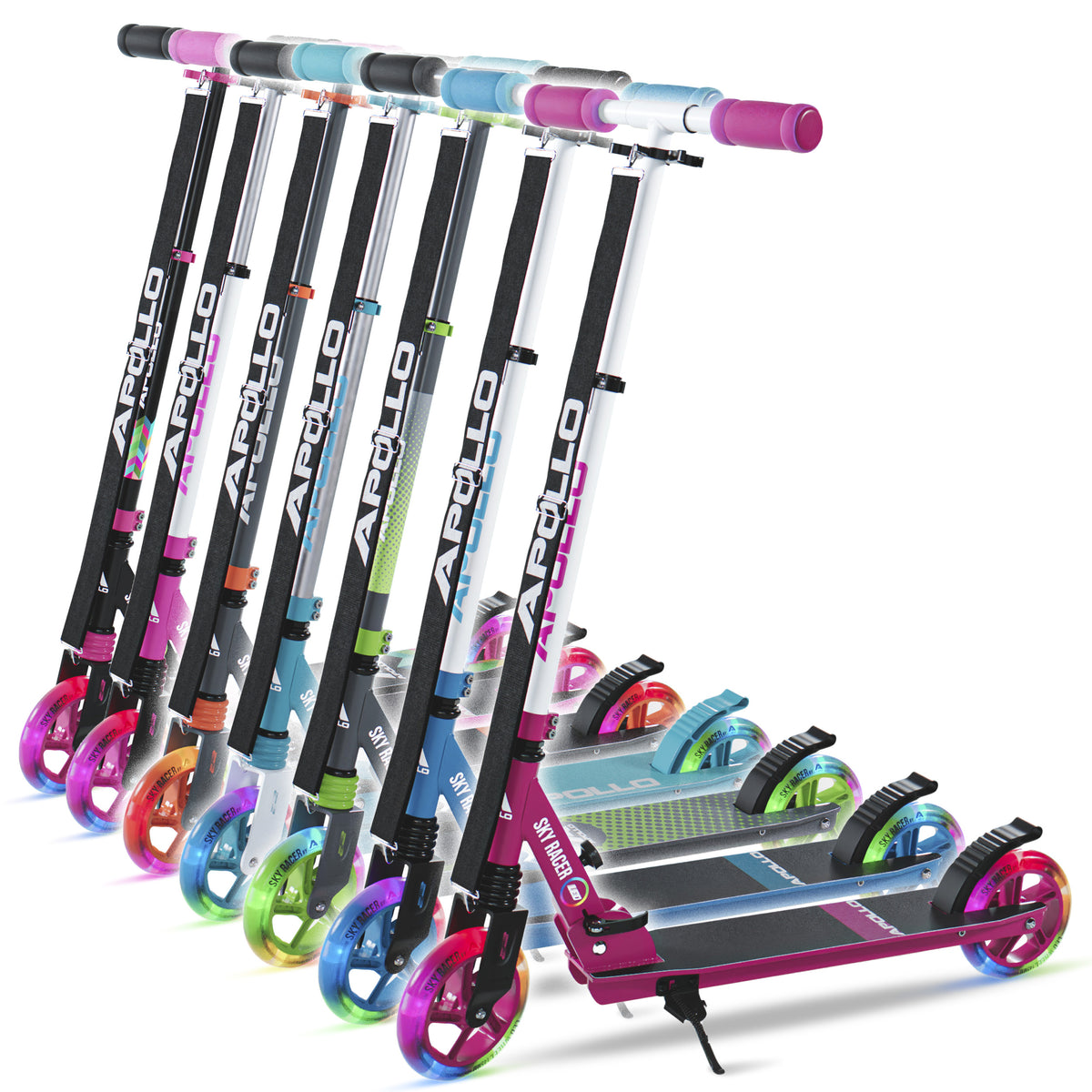 Trottinette Skyracer - trottinette urbaine à suspension avec roues LED ...